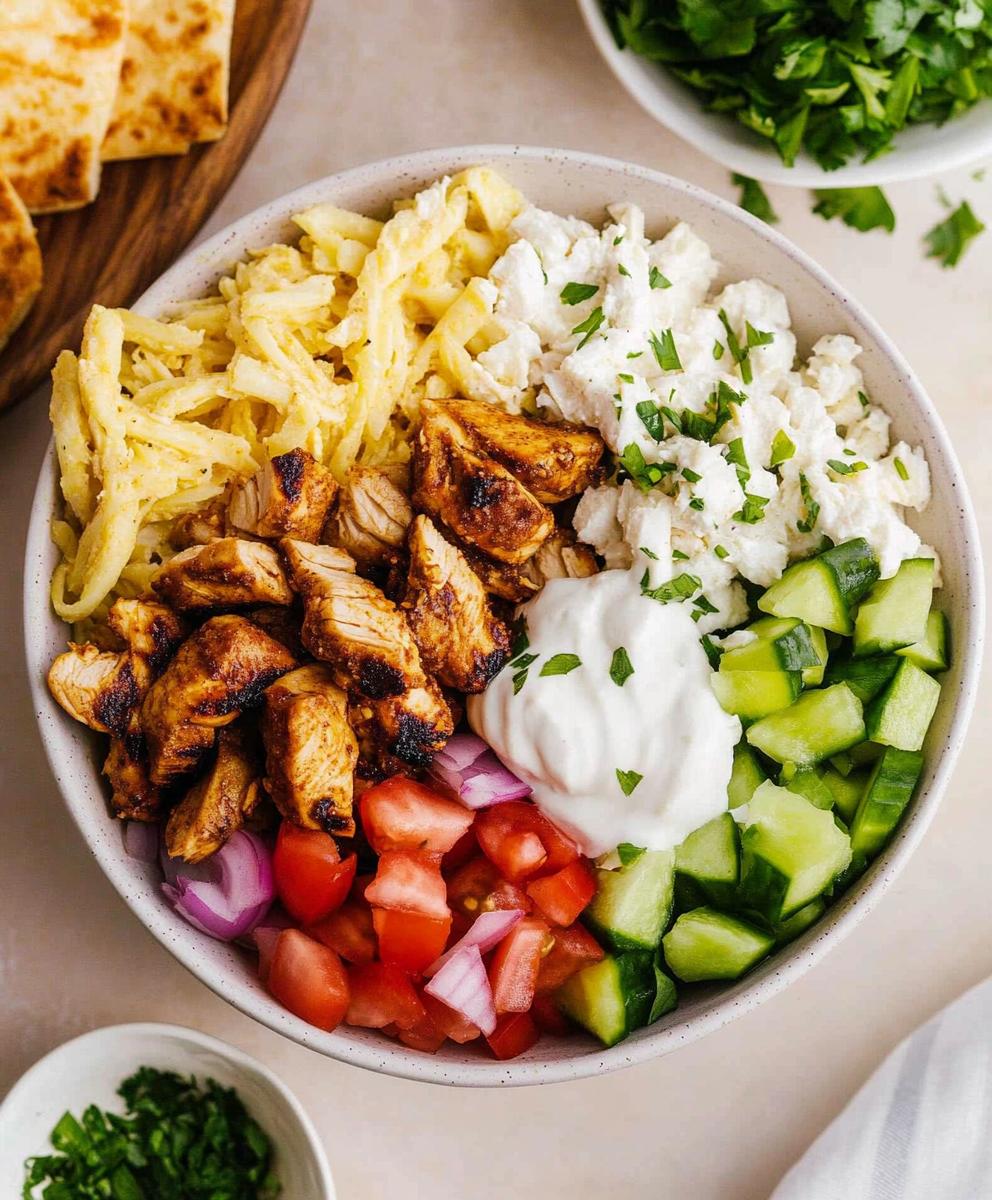 Chicken Gyro Bowls Recipe - dailydishrecipe.com