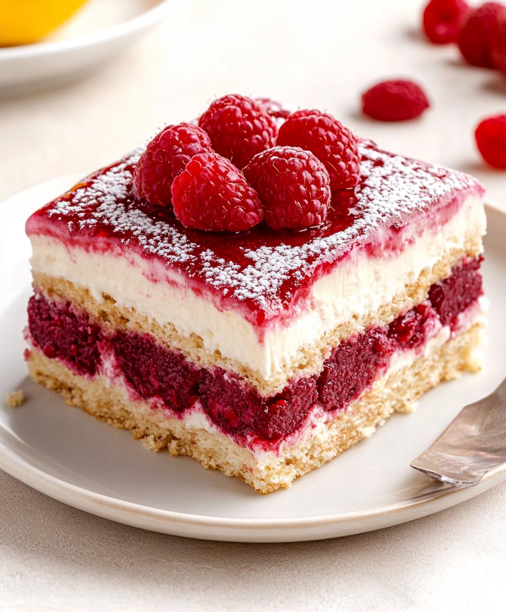 Fresh Raspberry Tiramisu Recipe - dailydishrecipe.com