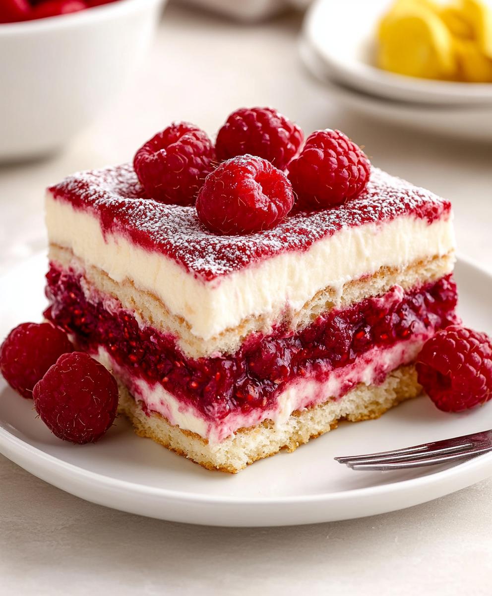 Fresh Raspberry Tiramisu Recipe - dailydishrecipe.com