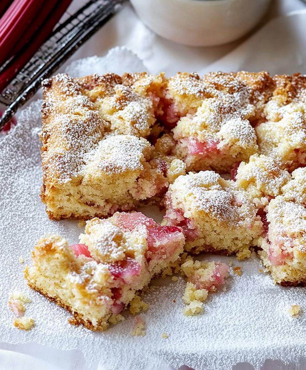 Moist Rhubarb Cake (polish Ciasto Rabarbarowe) Recipe - dailydishrecipe.com