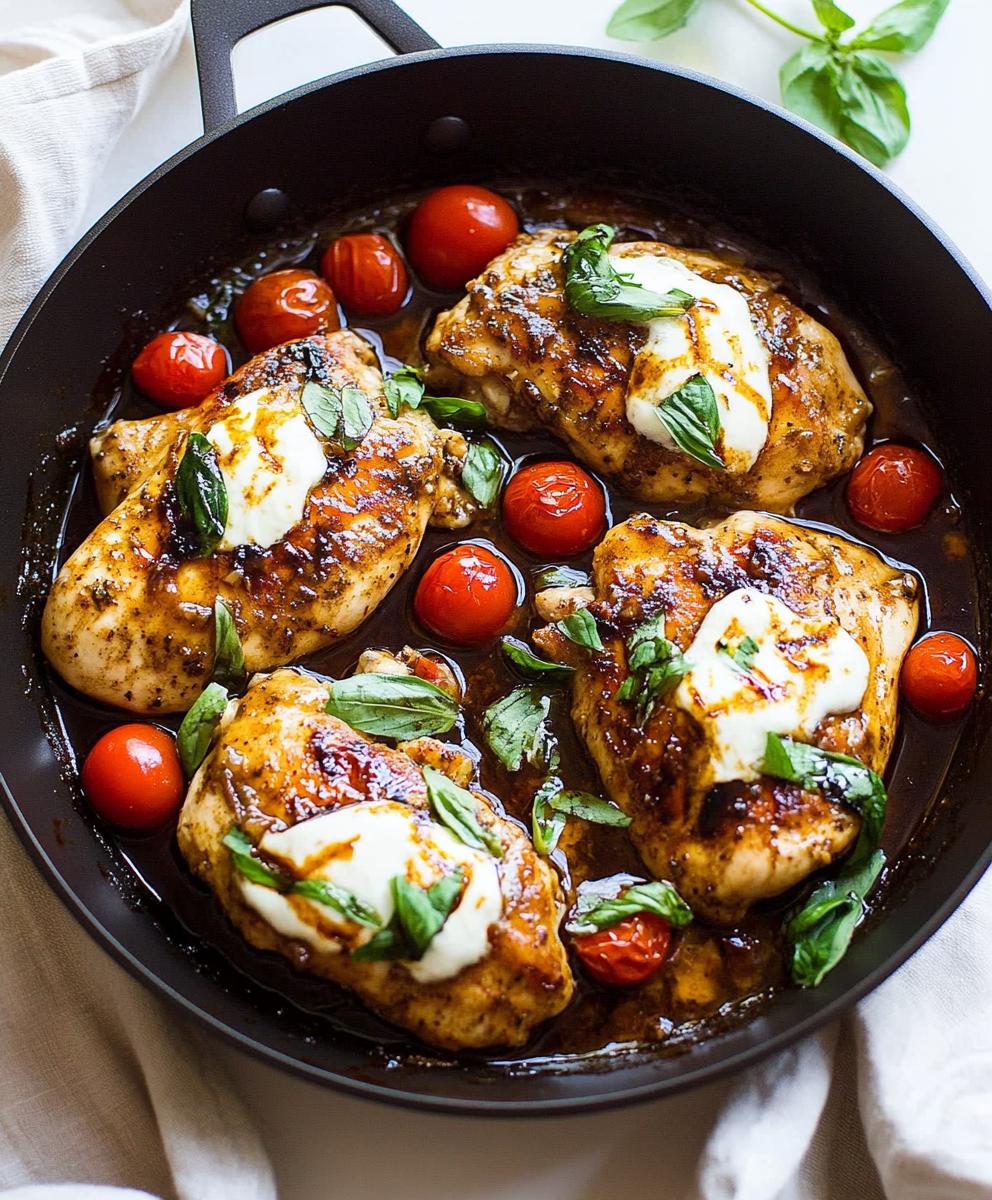 One Pan Balsamic Chicken Recipe - dailydishrecipe.com