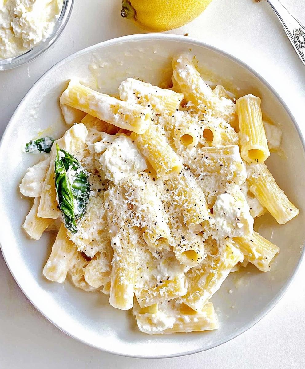 One Pot Lemon Ricotta Pasta Recipe - dailydishrecipe.com