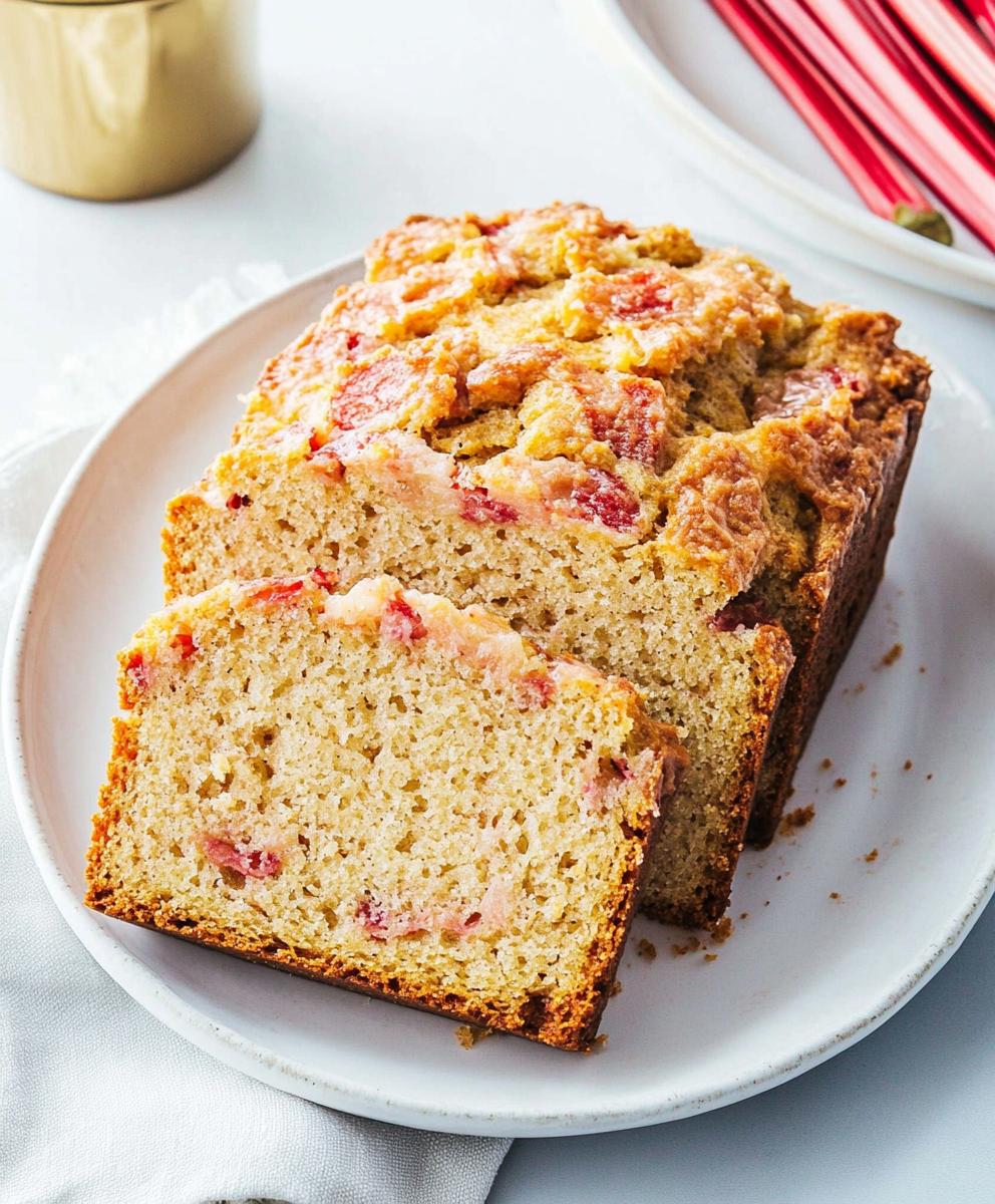 Rhubarb Bread Recipe - dailydishrecipe.com