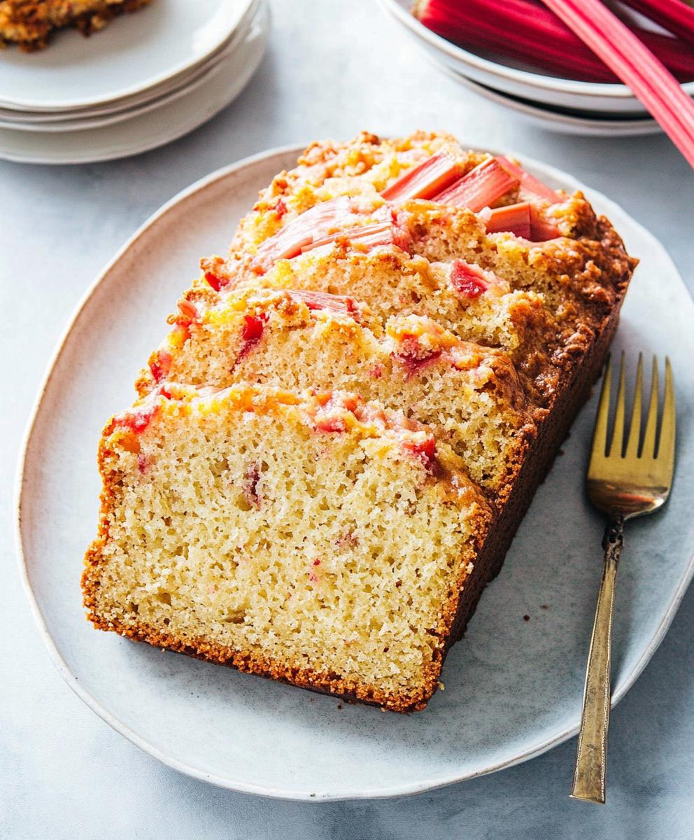 Rhubarb Bread Recipe - dailydishrecipe.com