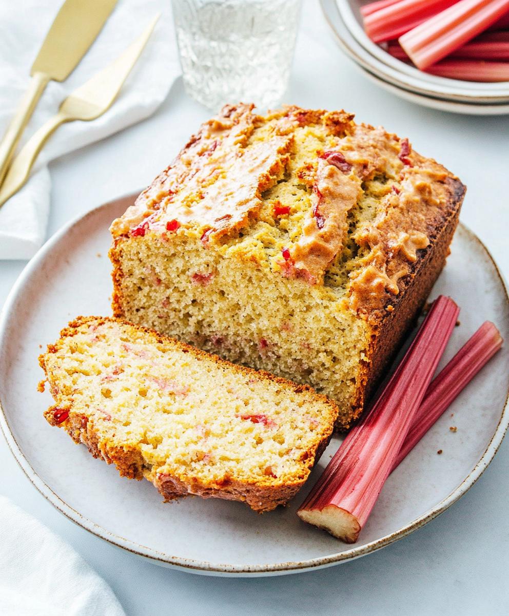 Rhubarb Bread Recipe - dailydishrecipe.com