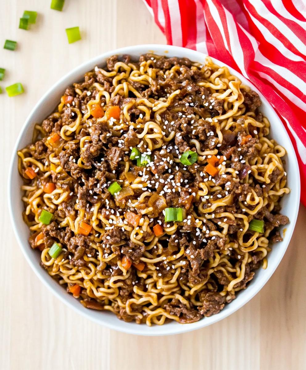 Slow Cooker Beef Ramen Noodles Recipe - dailydishrecipe.com