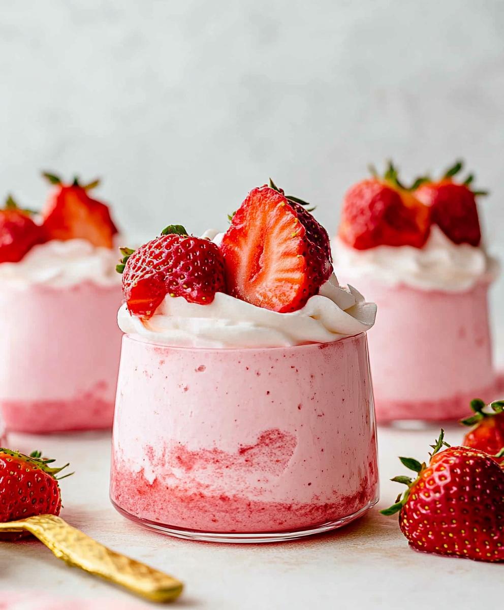 Strawberry Mousse Recipe - dailydishrecipe.com