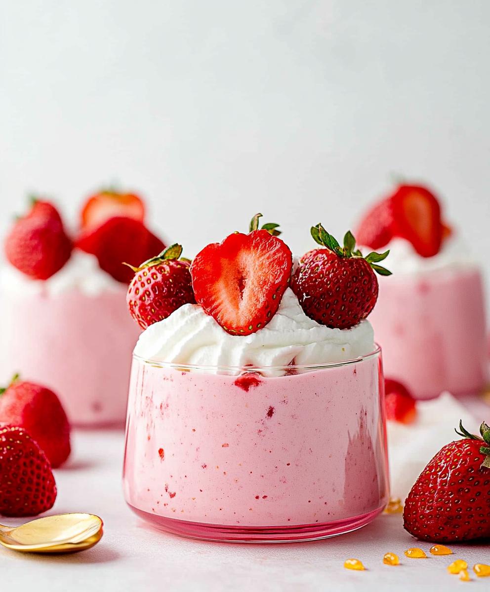Strawberry Mousse Recipe - dailydishrecipe.com