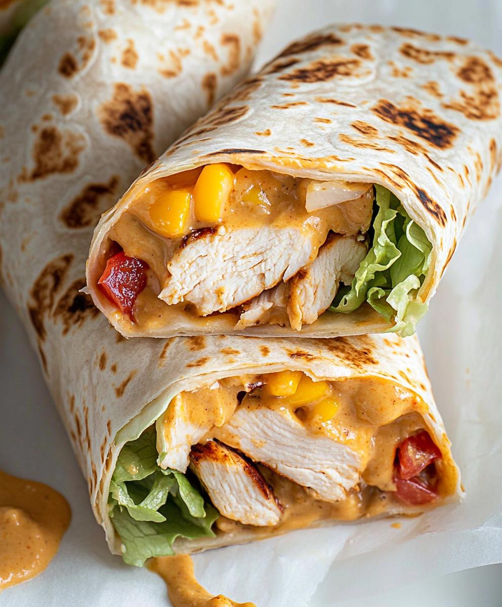 Chipotle Ranch Grilled Chicken Burrito Recipe - dailydishrecipe.com