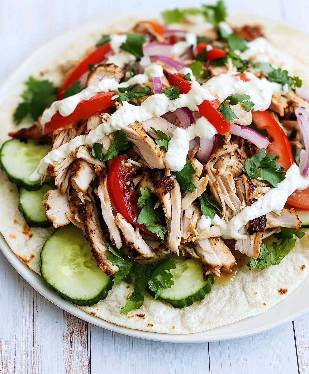 Slow Cooker Chicken Shawarma Recipe - dailydishrecipe.com